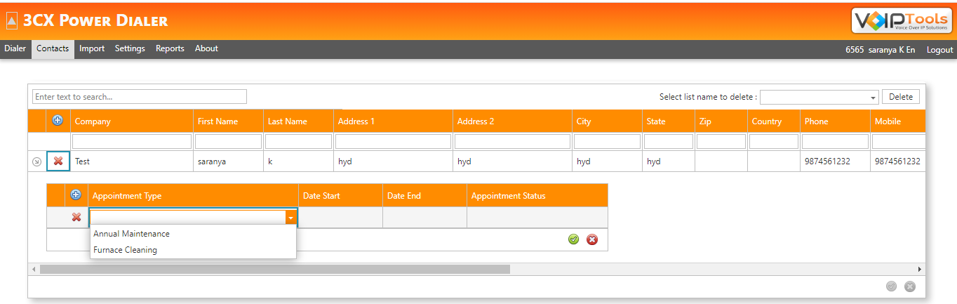 screenshot-powerdialer-contacts tab appointment type – VoIPTools