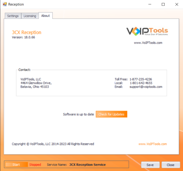 Reception Console V18 – VoIPTools