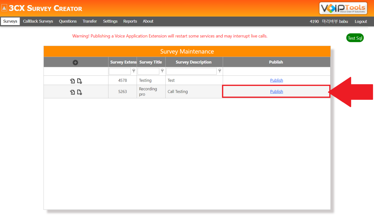 Survey Creator V18 – VoIPTools