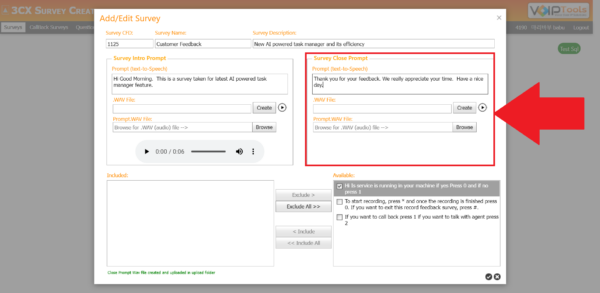 Survey Creator V18 – VoIPTools