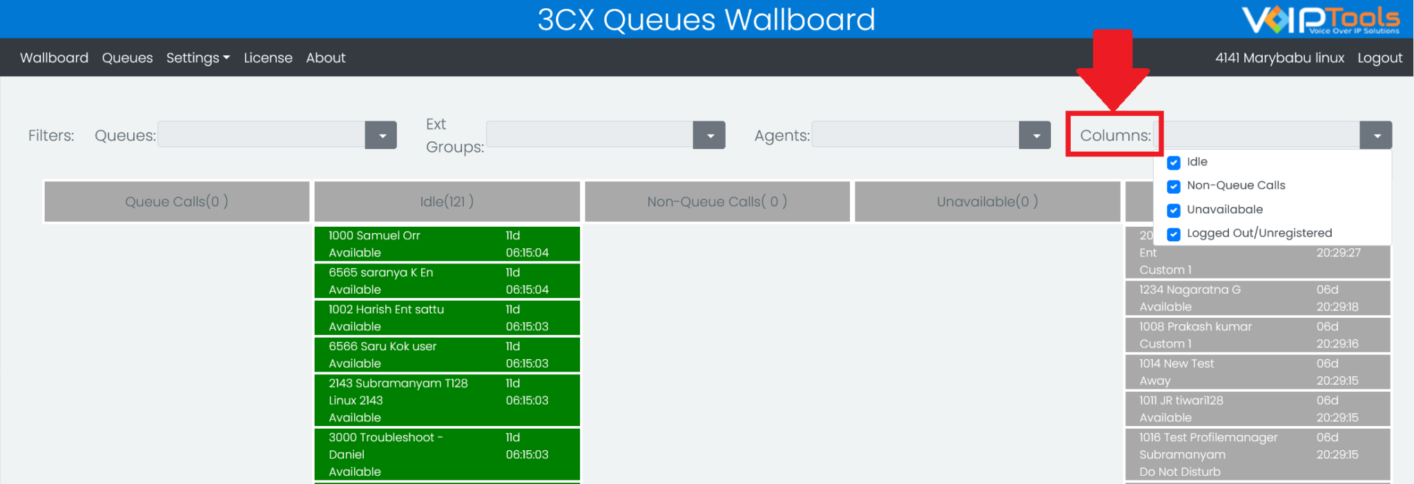 Queues Wallboard V18 – VoIPTools