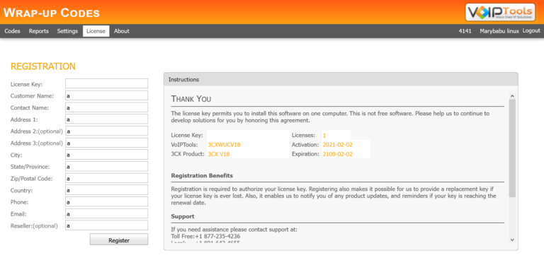 Wrapup Codes V18 (Server) – VoIPTools