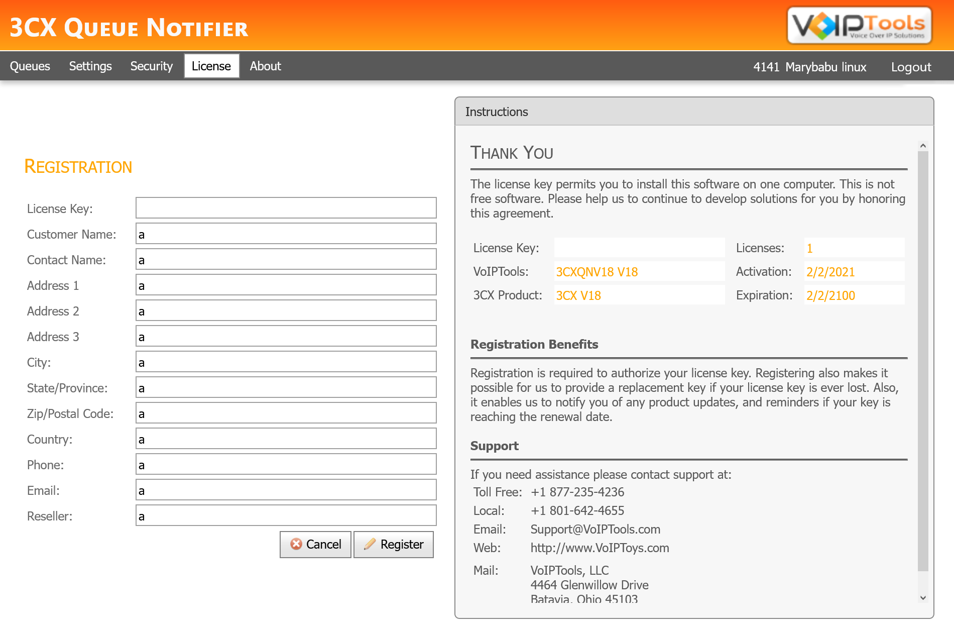 Queue Notifier (Server) V18 – VoIPTools