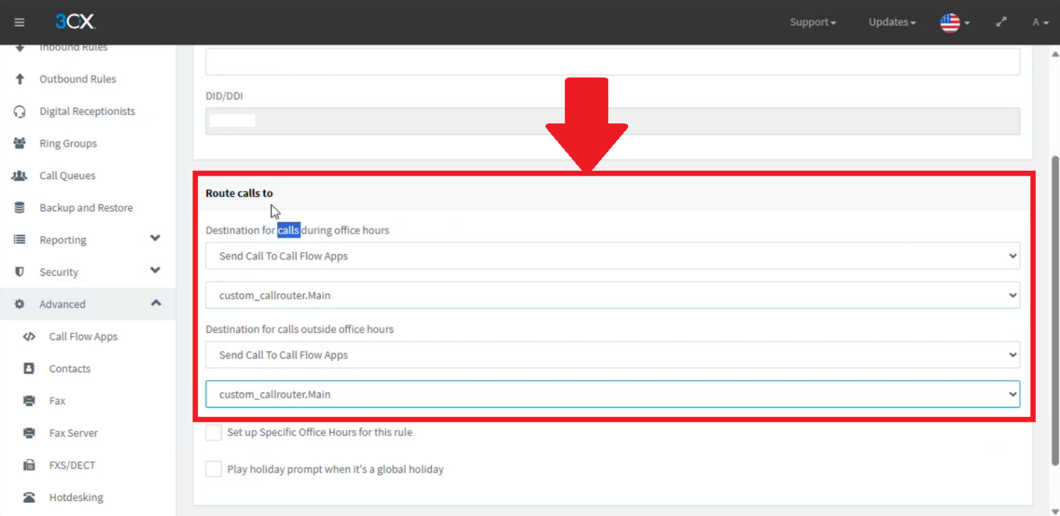 CFD TOOL (call routing) Configuration – VoIPTools