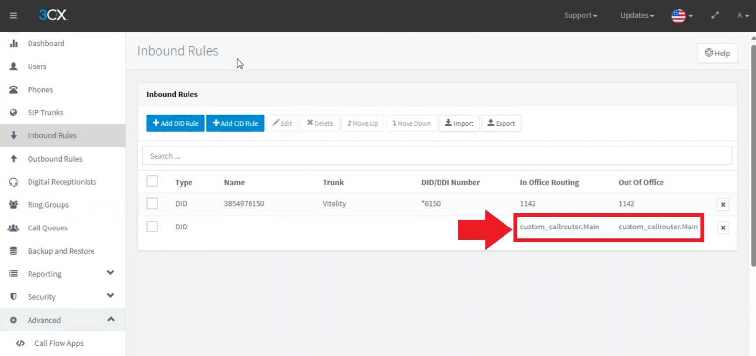 CFD TOOL (call routing) Configuration – VoIPTools