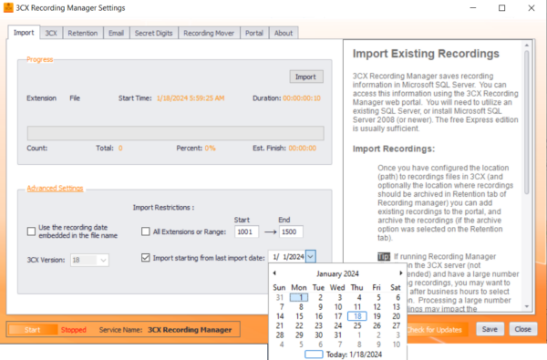 RECORDING MANAGER V20 – VoIPTools