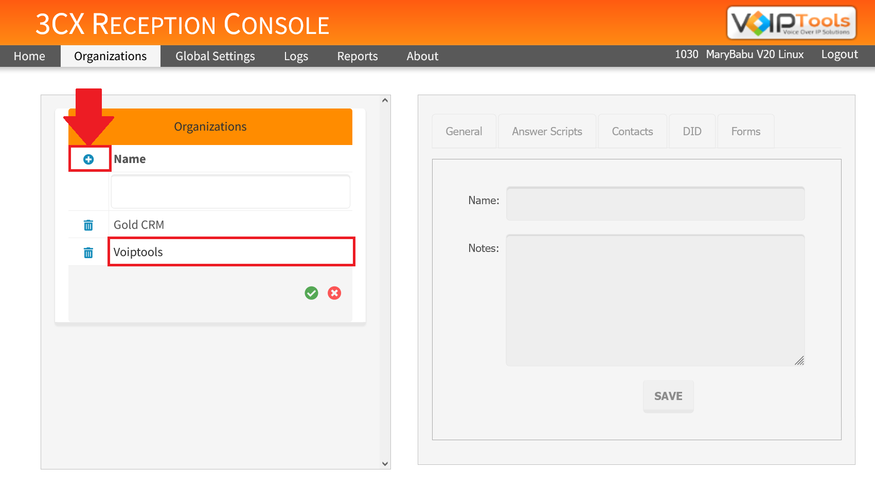Reception Console V20 – VoIPTools