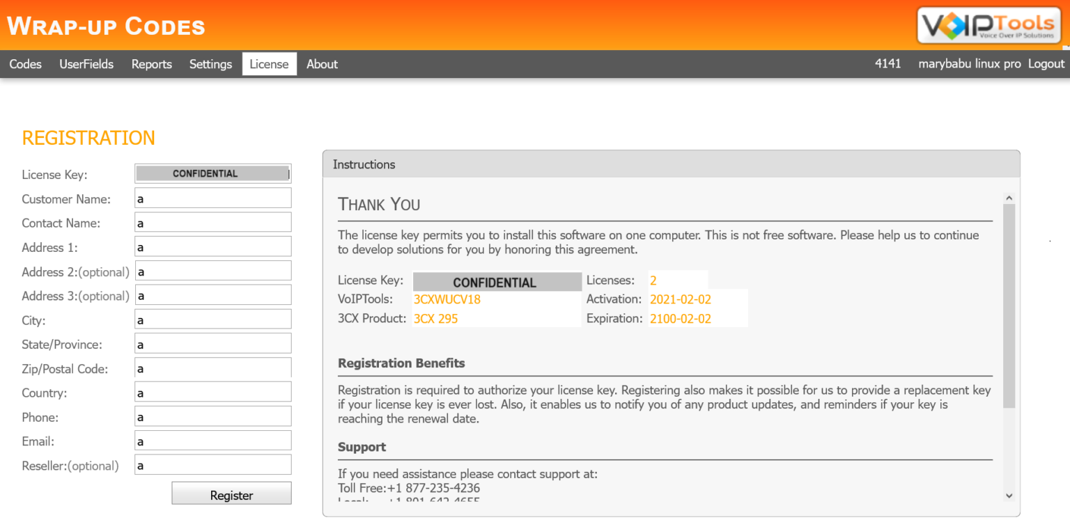 Wrapup Codes V18 (Server) – VoIPTools