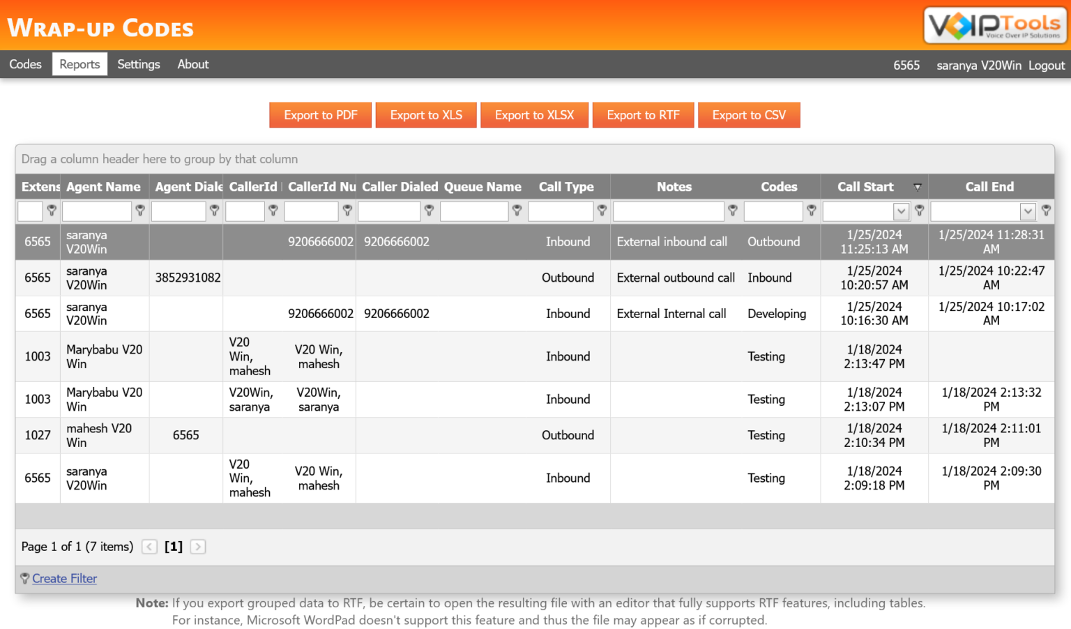 WrapUp Codes Server V20 – VoIPTools