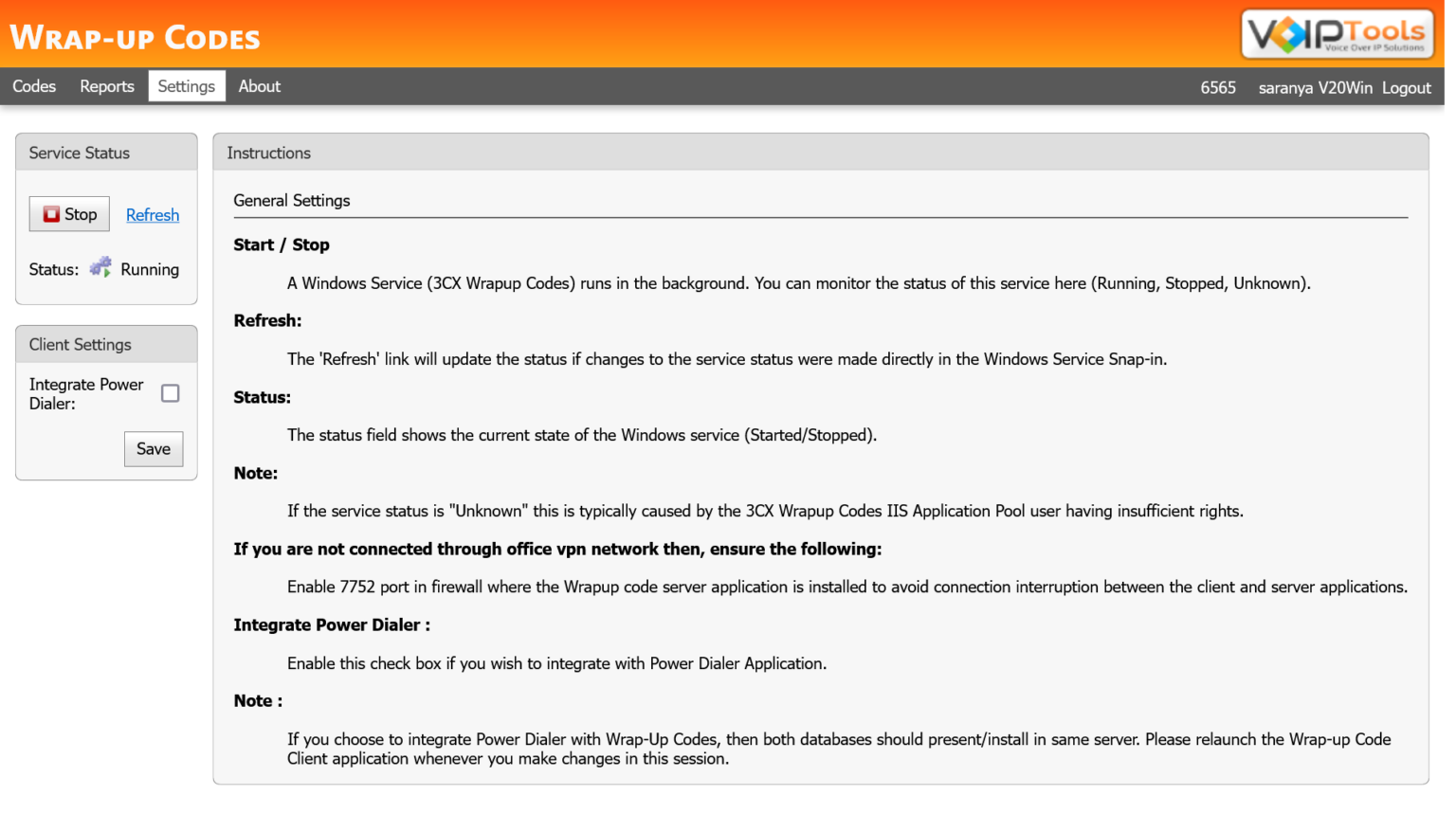 WrapUp Codes Server V20 – VoIPTools