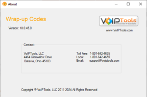 Wrapup Codes V18 (client) – VoIPTools