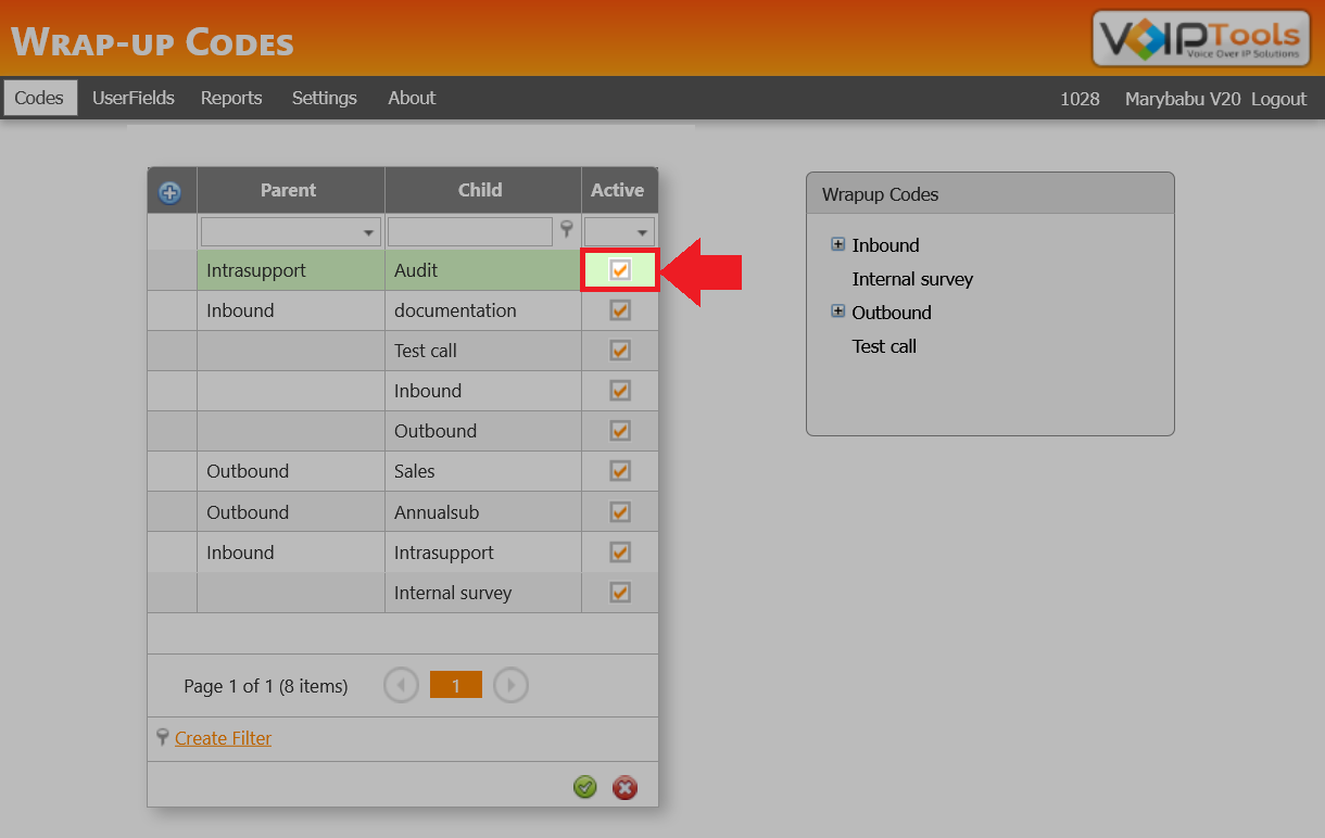 WrapUp Codes Server V20 – VoIPTools