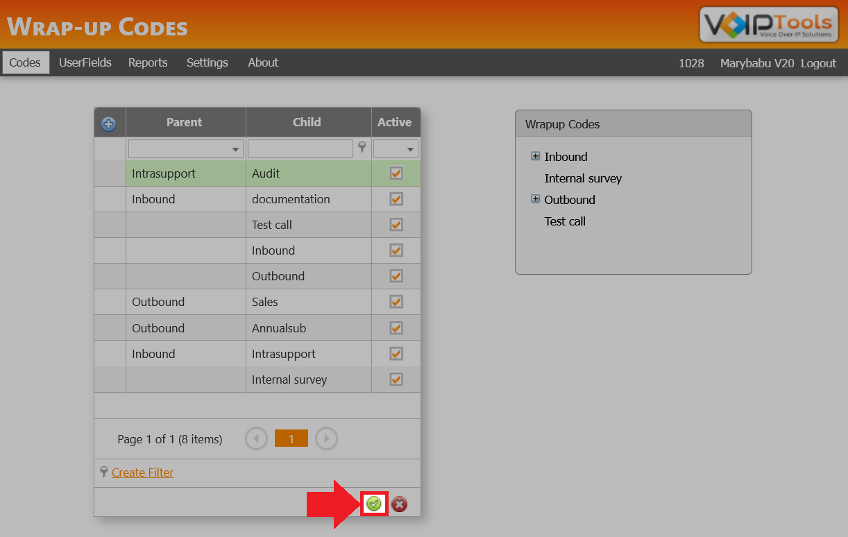 WrapUp Codes Server V20 – VoIPTools